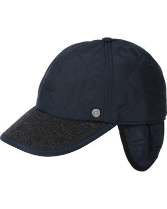 Bugatti Puffer-Basecap mit Ohrenklappen | Hutgr&ouml;&szlig;e 57, 59, 61 | Unifarben | Aus Kunstfaser Navy