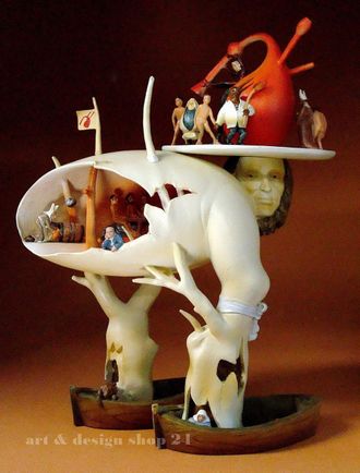 Parastone Der Baummensch L HIERONYMUS BOSCH Skulptur Parastone Museumsedition JB21Figur Harz Silber oder Gold