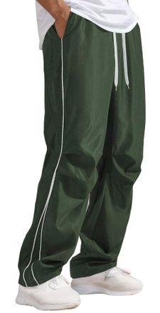 Feoya Jogginghose Herren Trainingshosen mit Geradem Bein Casual Baggy Sweathose Lange Freizeithose Jogger Kordelzug Sporthose Y2k Streetwear f&uuml;r M&auml;nner und 