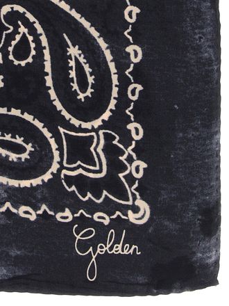 Golden Goose Paisley Silk Scarf - Black