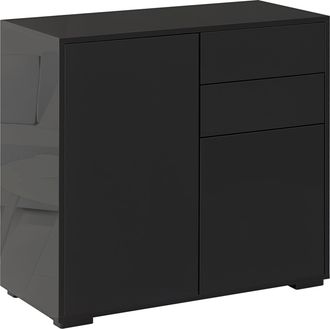 HOMCOM Kommode Sideboard mit Schublade, 2 Push-Click-T&uuml;ren, Aufbewahrungsschrank mit verstellbarem Regal, Schubladenschrank f&uuml;r K&uuml;che, Wohnzimmer 79 x 36 x 7