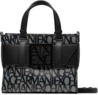 A|X Armani Exchange Mittelgro&szlig;e Tote Bag mit Kontrastdetails - - Bags - Damen - Schwarzk - ONE SIZE
