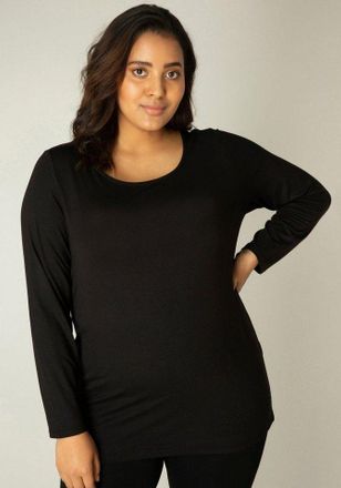 Base Level Curvy Langarmshirt mit Rundhalsausschnitt