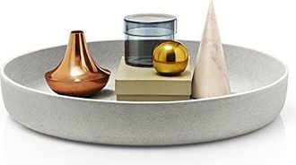 Blomus MOON- Dekoschale aus Stein, puristische Beton-Optik, hochwertige Verarbeitung, Industrial-Design, individuell nutzbar, trendiges Wohnaccessoire 50 x 5