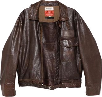 A.N.G.E.L.O. Vintage Cult veste ceinturée à poches multiples - Marron