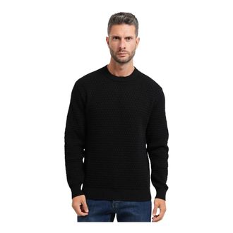 HUGO BOSS Rundhals-Pullover - - Knitwear - Herren - Schwarzk - L