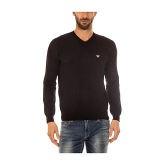 Armani Jeans Gem&uuml;tlicher Strickpullover - - Knitwear - Herren - Schwarzk - S