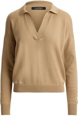 Ralph Lauren pull ample &agrave; col Johnny en coton m&eacute;lang&eacute;