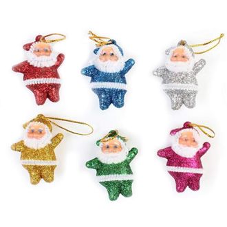 Generic Santa Christmas Ornaments Mini niedlicher Santa Claus Anh&auml;nger zum Aufh&auml;ngen, Ornamente f&uuml;r Weihnachtsbaum, Dekoration, 6 St&uuml;ck, bunt, robust und spar