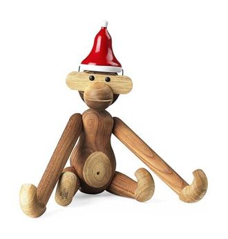 Kay Bojesen Zipfelm&uuml;tze aus Buchenholz, rot/wei&szlig;, 39333, 8