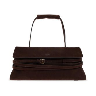 Moschino Tie Wildleder Handtasche - - Bags - Damen - Braun - ONE SIZE