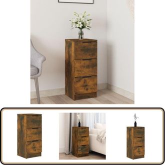 vidaXL Buffet Chêne fumé 30x30x70 cm Bois dingénierie - Buffet - Meuble De Rangement - Commode - Bibliothèque - Mobilier