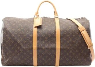 Louis Vuitton unisex, Pre-owned, Brun, Taille: ONE Size Pre-owned Keepall Bandouli&egrave;re 60 Boston Bag