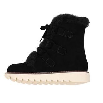 Generic Bottes de neige pour femme - Doubl&eacute;es en fausse fourrure - Style d&eacute;contract&eacute; et confortable - Couleur unie - Classique - Chaudes - &Agrave; lacets - Chaussur