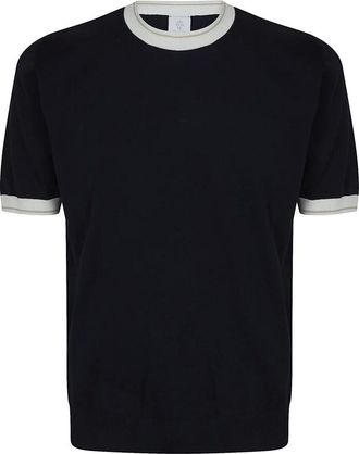 Eleventy Homme, Pulls, Bleu, Taille: M T-shirt &agrave; col rond
