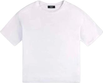 Fay Femme, Tops, Blanc, Taille: 40 FR T-Shirt Manica Corta