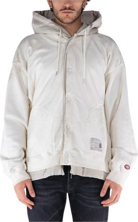 Miharayasuhiro Mihara Yasuhiro, Homme, Sweatshirts et sweats à capuche, Blanc, Taille: L Parka Superposée