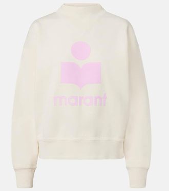 Isabel Marant Sweat-shirt en molleton de coton m&eacute;lang&eacute; &agrave; logo