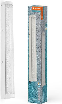 Ledvance ORBIS Tube LED-Spiegel-/Wandleuchte, wei&szlig;, Glas mit Blaseneffekt, 12W, 1200lm, dimmbar, 3000/4000K &uuml;ber Wandschalter einstellbar, 60cm Durchmesser, IP