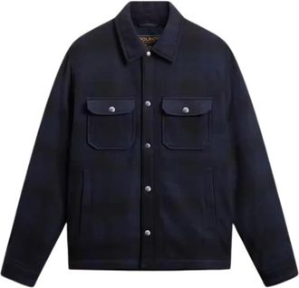 Woolrich Alaskan Karohemdjacke - - Jackets - Herren - Blau - XL