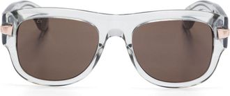 Gucci Sonnenbrille mit eckigem Gestell - Grau