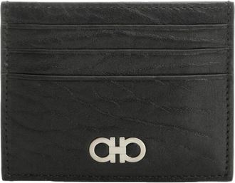 Ferragamo Homme, Accessoires, Noir, Taille: ONE Size Porte-cartes Gancini
