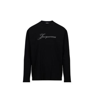 Jacquemus Tee-shirt droit en coton m&eacute;lang&eacute;