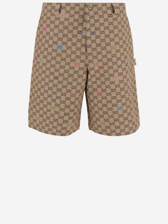 Gucci Pantalon court en coton m&eacute;lang&eacute; Gucci