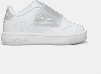Reebok Unisex Kinder Court Clean Hook & Loop Sneaker, White White Silver, 26.5 EU