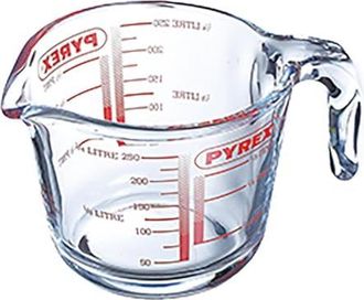 Pyrex Classic Ultrabest&auml;ndiger Messbecher aus Glas, Transparent, 0,25 l