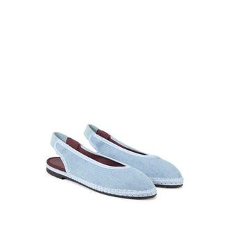 Flabelus Slingbacks en coton effet denim