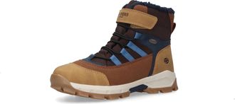 Dockers by Gerli Unisex - Kinder Combat Boots, Jungen,Mädchen Stiefeletten,wasserabweisend,warm gefüttert,braun/Multi,28 EU