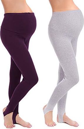 FUTURO FASHION Futuro Fashion 2X Leggings de maternit&eacute; pleine longueur en coton avec renforts et doublure en polaire pour lhiver et lautomne, pour femmes enceintes, 