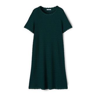 Motivi Strickkleid mit Spitzendetails - - Dresses - Damen - Gr&uuml;n - M
