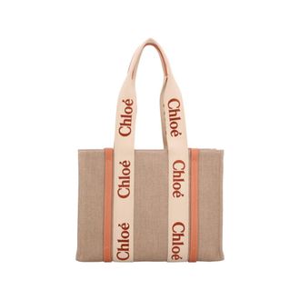 Chlo&eacute; Femme, Sacs, Orange, Taille: ONE Size Woody Medium Tote