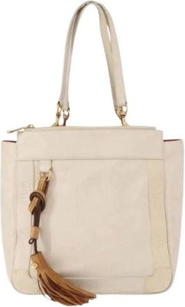 Chlo&eacute; Sac cabas Eden Pre-owned - Femme - Pre-owned - Blanc - Taille: ONE Size