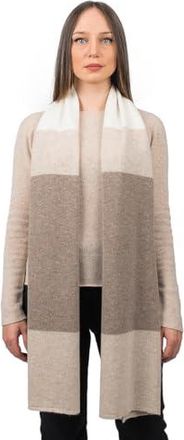 DALLE PIANE CASHMERE Écharpe 3 couleurs 100% cachemire - Made in Italy - Femme, Couleur: Beige/Crème/Vison, Taille unique