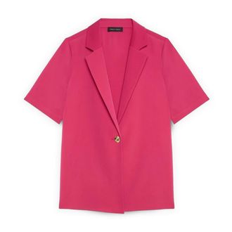 Fiorella Rubino Flie&szlig;ender Blazer mit Schmuckknopf - - Jackets - Damen - Rosa - 3XL
