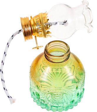 DOITOOL Vintage Glas Kerosinlampe für Innenräume Dekorative Öllampe mit Verstellbarem Docht Langlebiges Glas für Wohn Esszimmer Stimmungsvolle Retro tischlamp