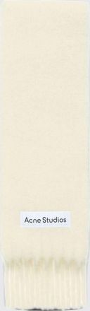 Acne Studios Fransen-Schal aus Alpaka-Woll-Mischung mit gesticktem Logo