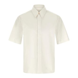 Jil Sander Homme, Chemises, Blanc, Taille: XL Cotton Poplin Shirt