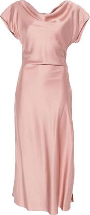 Liu Jo Femme, Robes, Rose, Taille: 38 FR Cowl-neck Draped Midi Dress