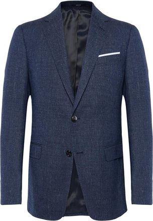 Joop Einreihiges Sakko mit Struktur aus einem Wolle-Leinen-Mix, Slim in