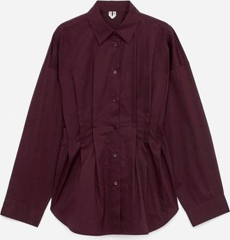 Arket Bluse Mit Falten -Rot