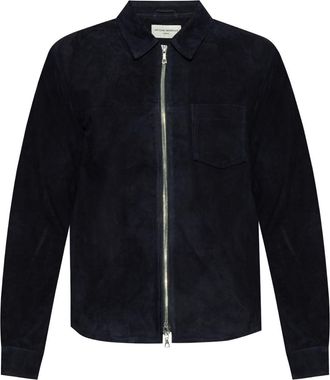 Officine G&eacute;n&eacute;rale veste en daim - Bleu