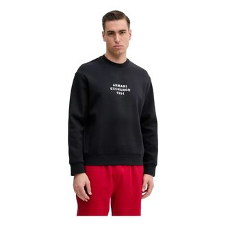 A|X Armani Exchange Sweatshirt mit Label-Stickerei - - Sweatshirts & Hoodies - Herren - Blau - 2XL