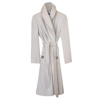 Aquascutum Wool Wrap Coat with Oversize Collar Size S