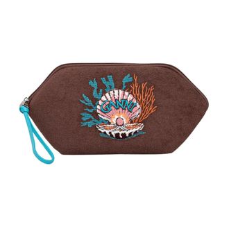 Ganni Trousse de toilette - Femme - Sacs - Brun - Taille: ONE Size