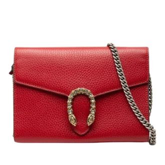Gucci Pre-owned Dionysus Leather Chain Wallet - - Pre-owned - Damen - Rot - ONE SIZE