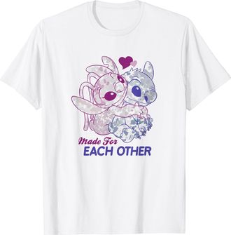 Disney Lilo & Stitch Valentinstag Stitch & Angel T-Shirt